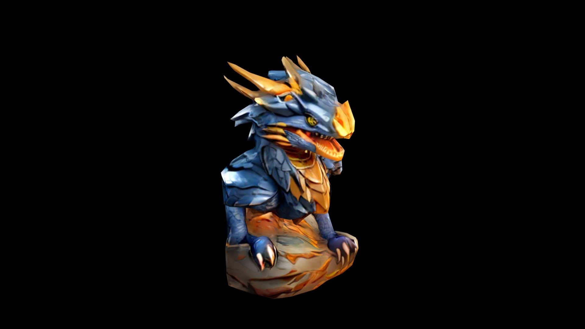 Dragon illustration with vibrant colors and intr - Download Free 3D ...