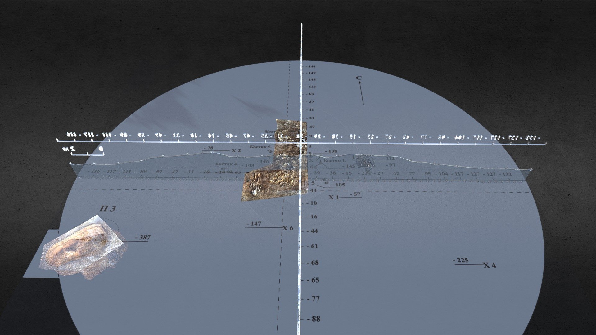Reconstruction of the grave mound P2K4 (№2) - 3D model by Igor V ...
