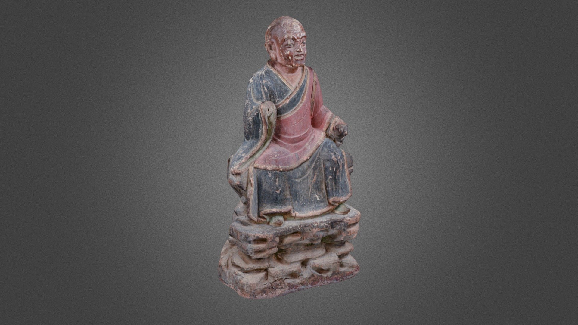 wooden Luohan statue - 3D model by hano [b98d7ce] - Sketchfab