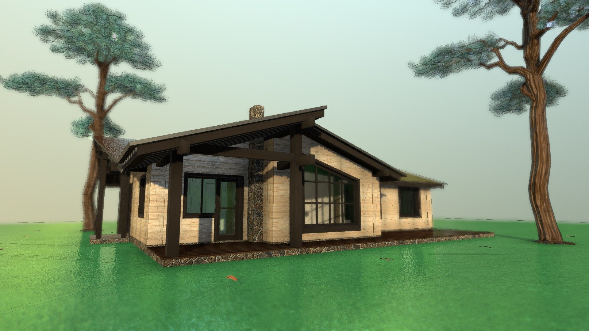 1 floor house: 4 bedrooms - Buy Royalty Free 3D model by VRA ...