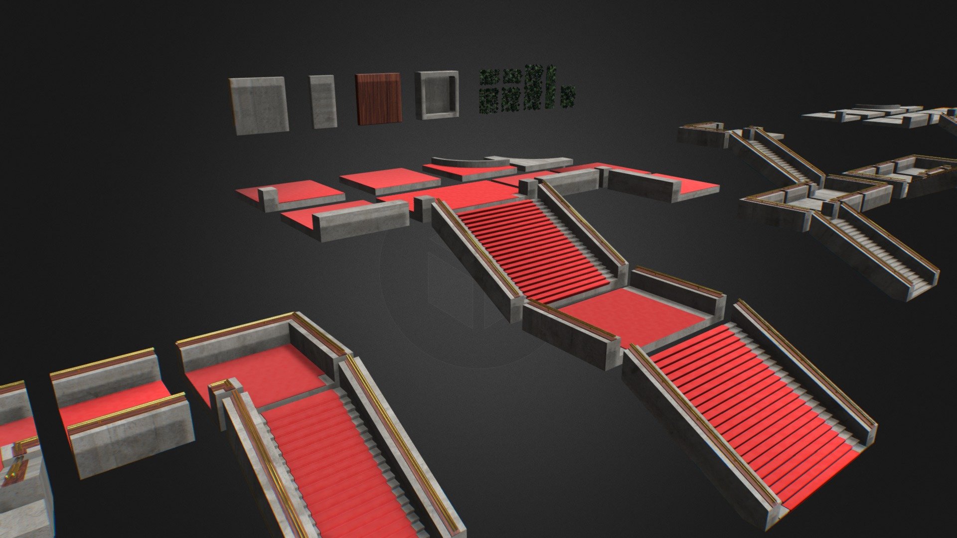 Modular Stair 3d assets - Buy Royalty Free 3D model by 3D Content ...