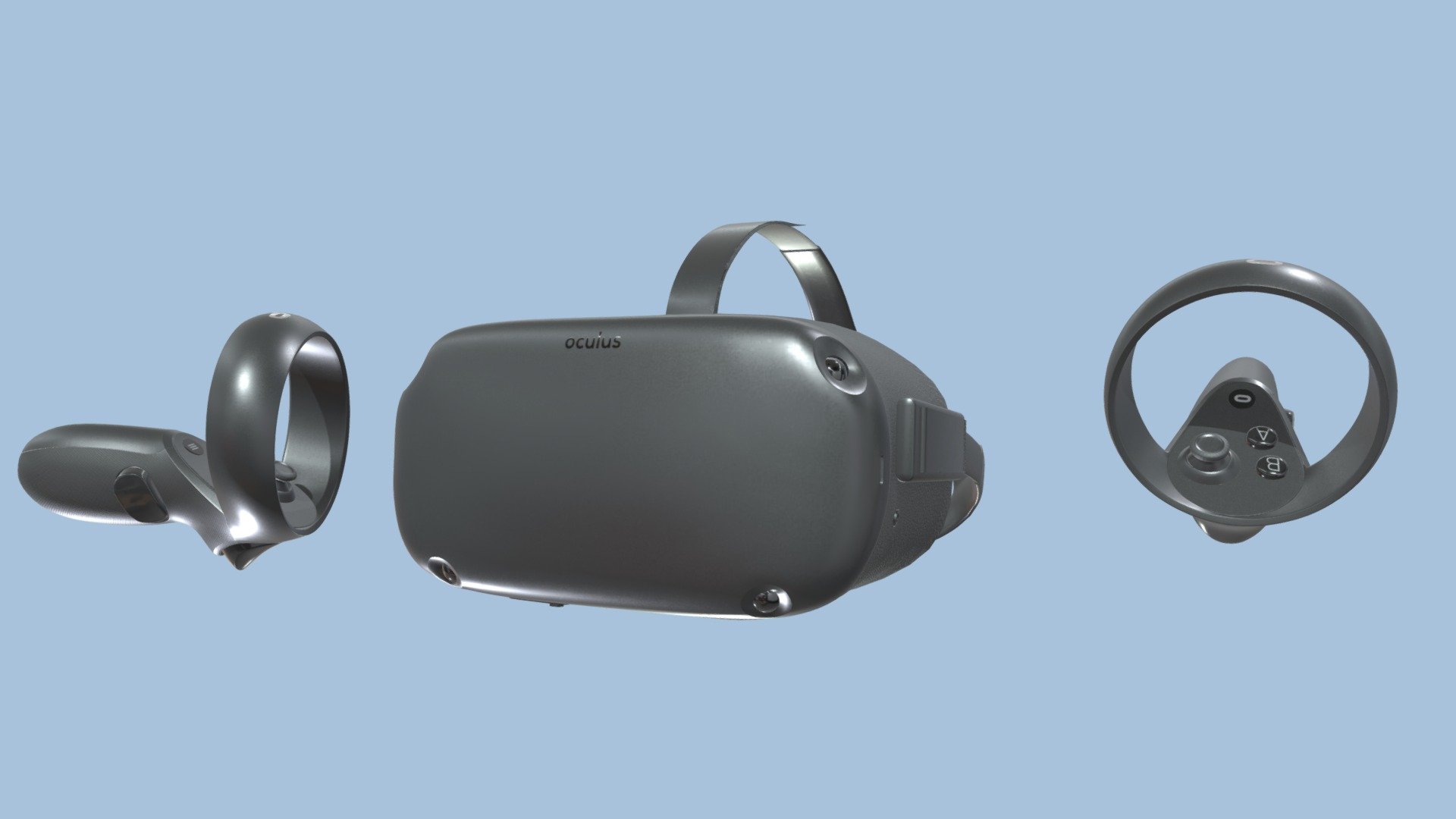 Oculus quest with Oculus Touch V2 controllers - Buy Royalty Free 3D ...