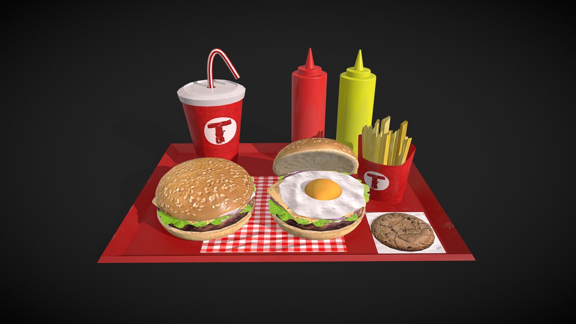 Hamburger Menu - 3D model by Tomaster (@tomaaster) [b993af1] - Sketchfab