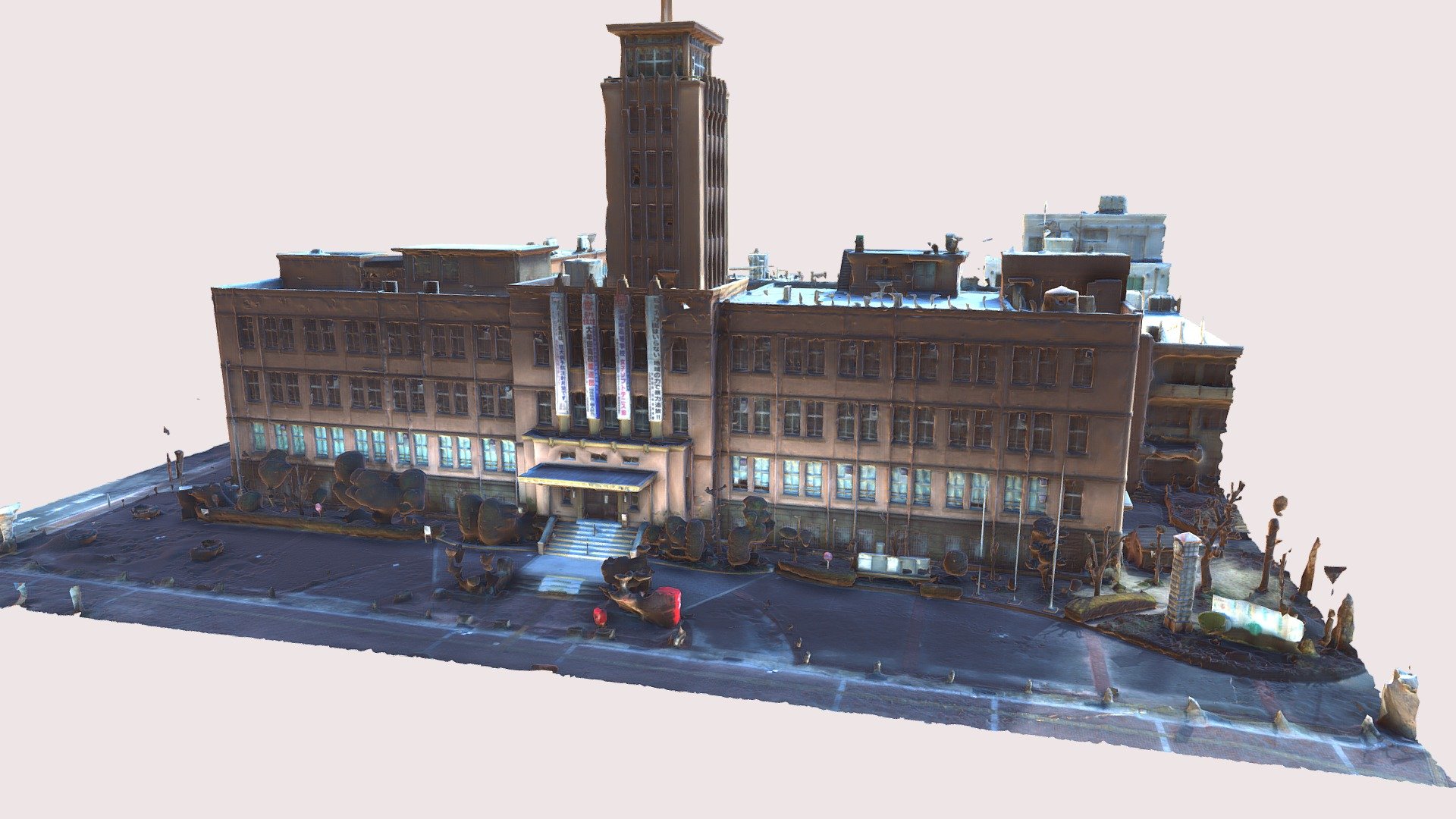 omuta city hall 2 - 3D model by ishiya-project [b995167] - Sketchfab