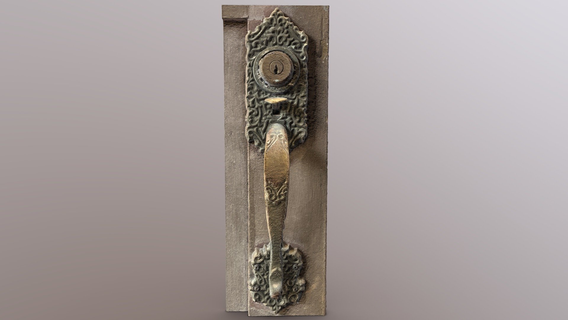 Weathered Brass Door Handle [RealityScan] - Download Free 3D model by ...