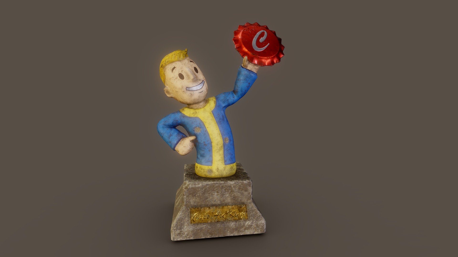 Fallout Props Project - Vaultboy Statue - 3D model by Kain Hunter ...
