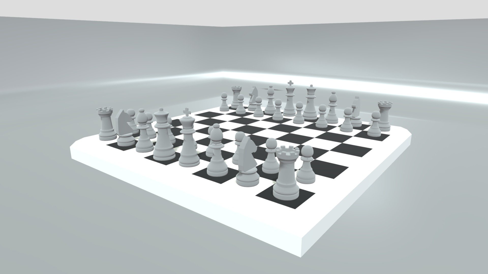Chess board with pieces - Download Free 3D model by allenrajuktk ...