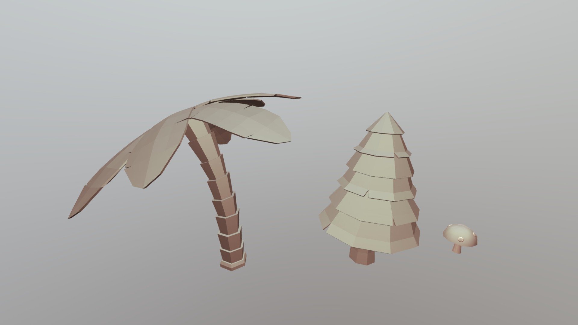 Tree asset pack (colored in game engine) - Download Free 3D model by ...