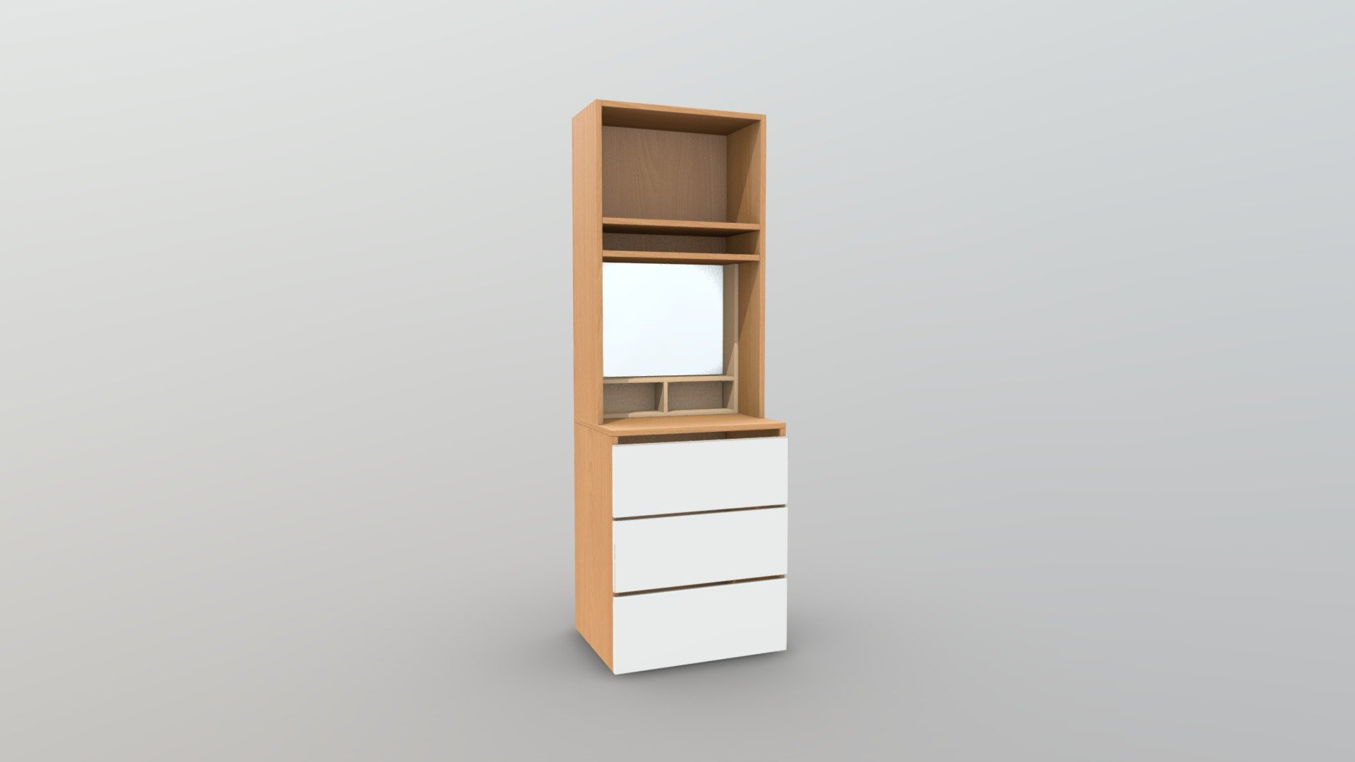 Tio Drawer Dresser 5 Columns 60cm - Buy Royalty Free 3D model by ...