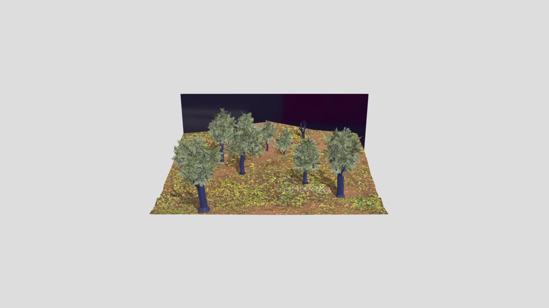 trees at night - 3D model by Aixen16 [b9a8c17] - Sketchfab