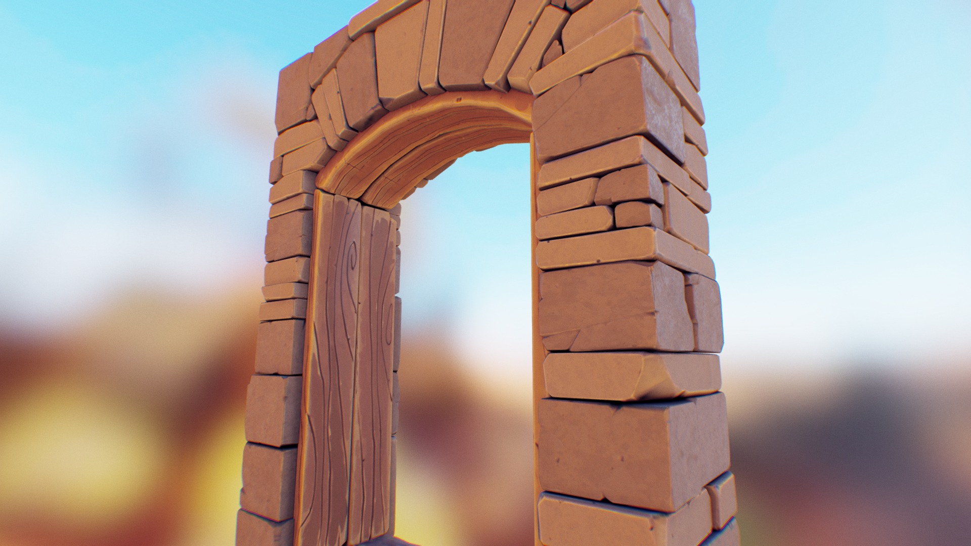 stone archway (wip) - 3D model by therealmarkehlen [b9aa721] - Sketchfab