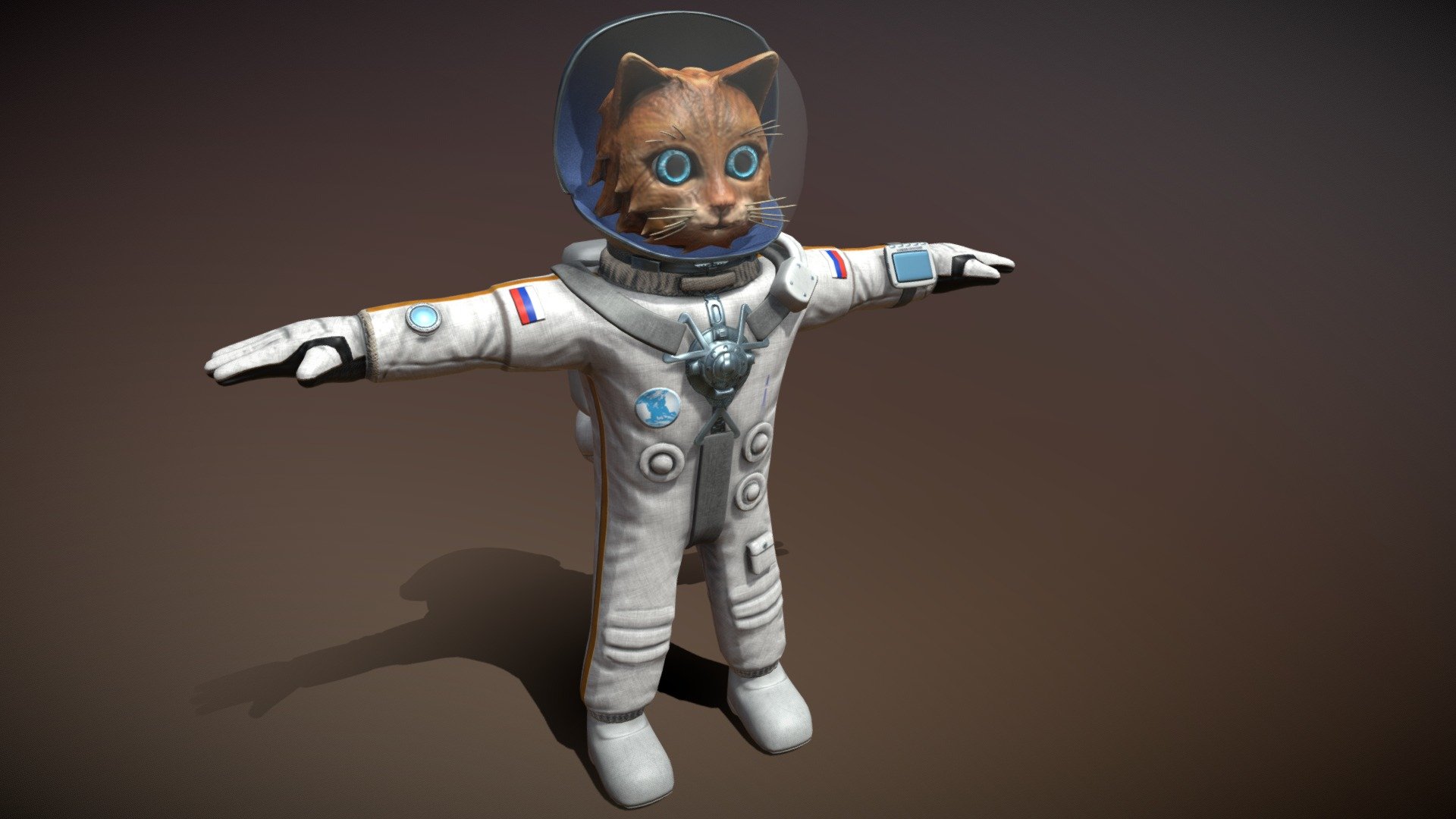 Vas'ka Space Cat - 3D model by HumanPlanetStudio [b9acd82] - Sketchfab
