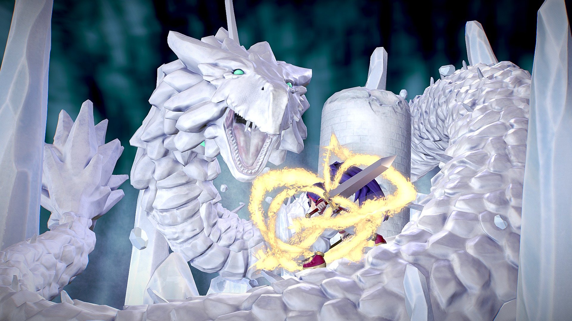 Musashi VS. Crest Guardian, Frost Dragon - 3D model by scot.doria ...