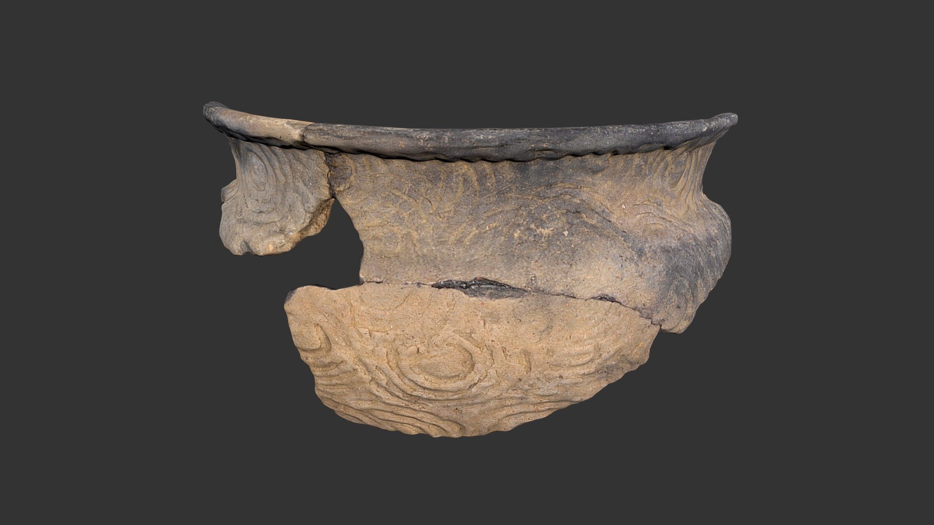 Qualla Complicated Stamped Jar Rim (2156p39) - Download Free 3D model ...