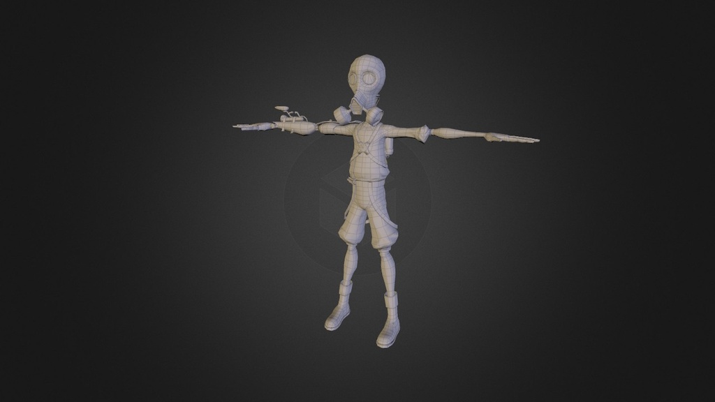 Main Character - wireframe - 3D model by cris87d [b9b7bb3] - Sketchfab