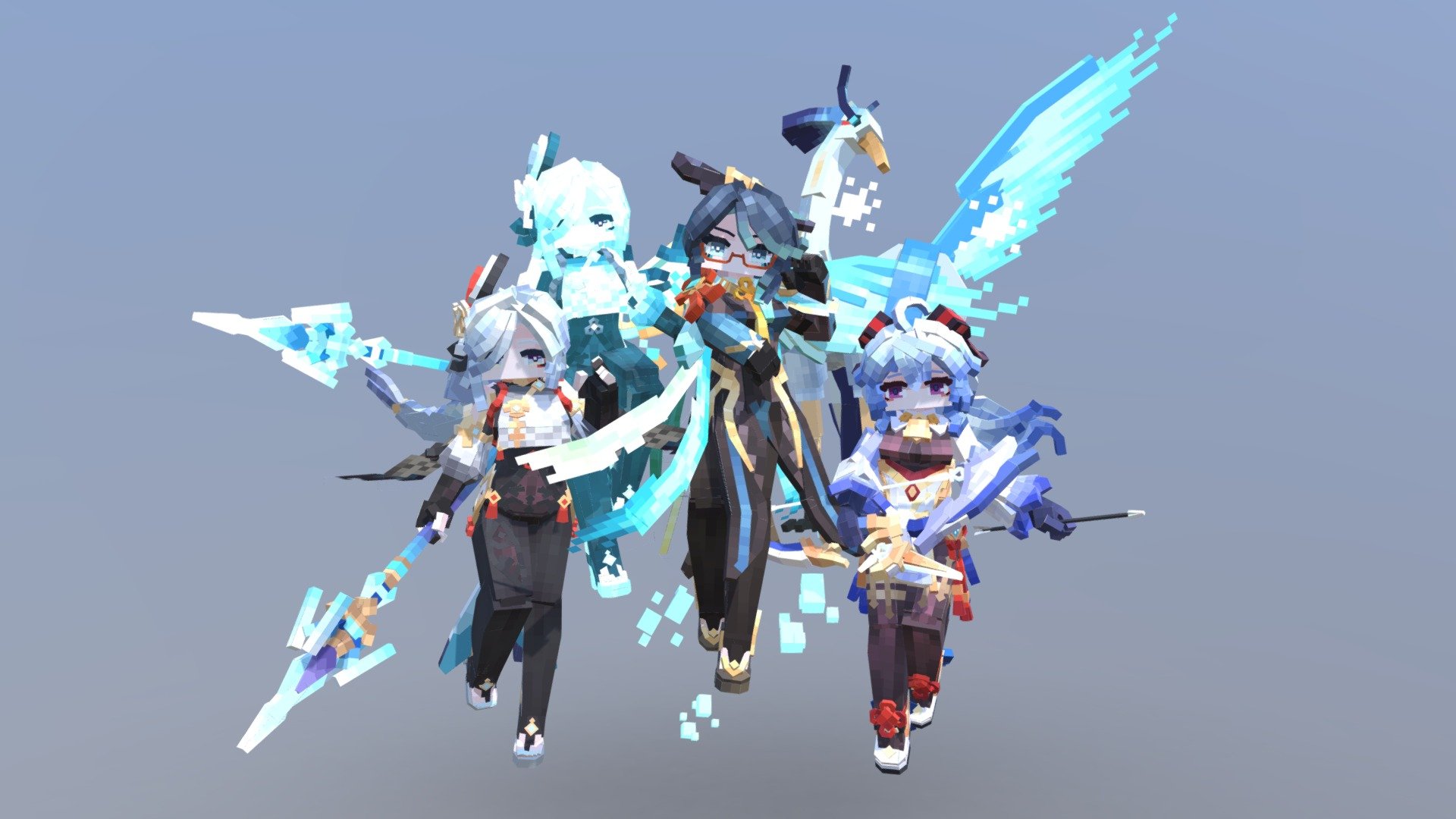 Three disciples of Cloud Retainer - 3D model by 烈鸟比百 (@AIgoblin ...