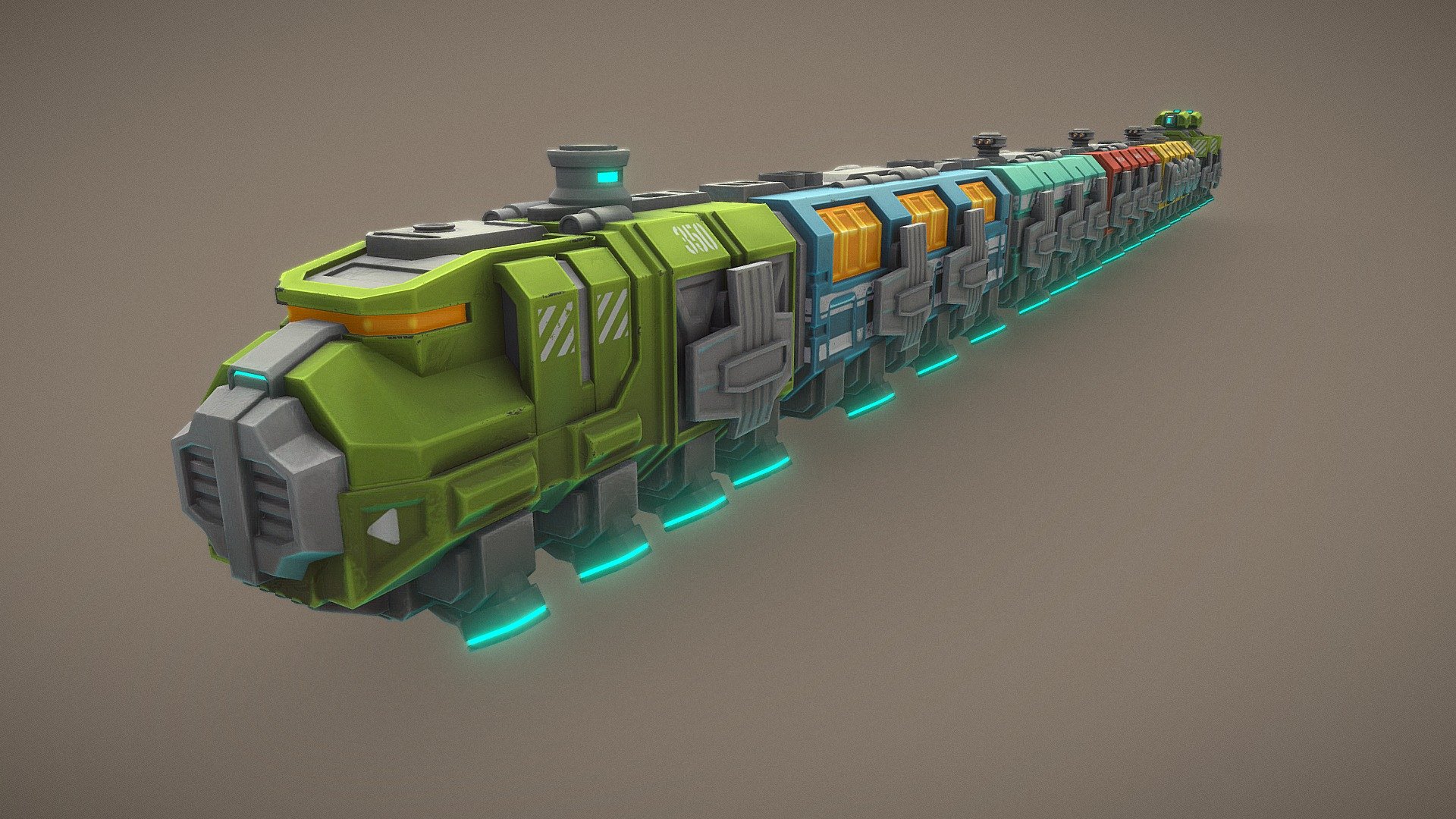 Frontier Express - hovering train - Buy Royalty Free 3D model by Renham ...