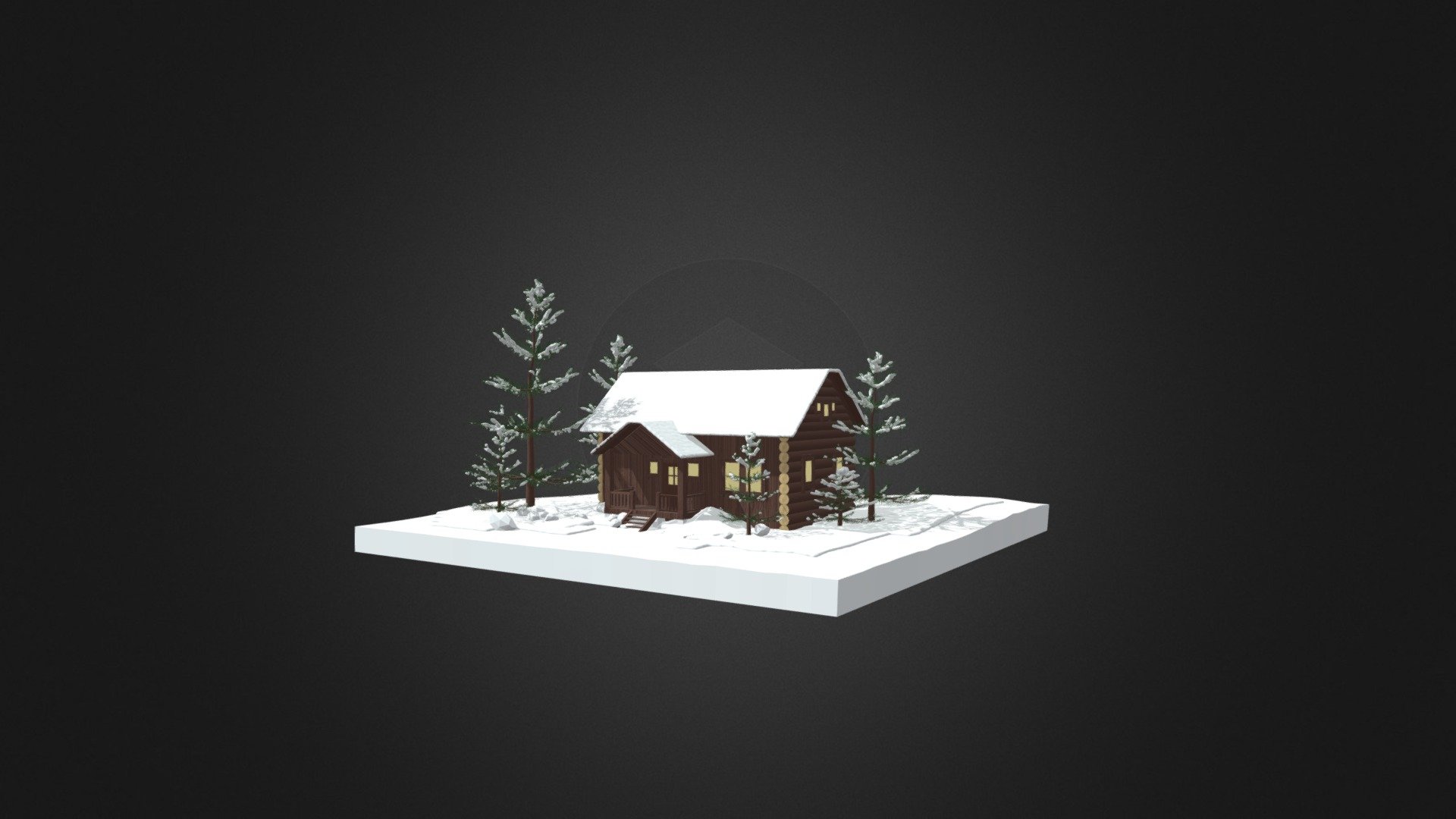 Snowy Winter House - Buy Royalty Free 3D model by kandriasyan [b9bc826 ...