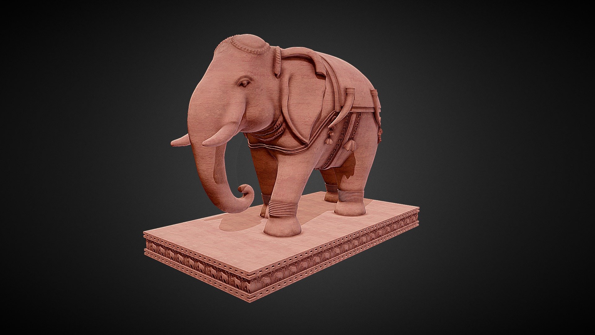 Elephant_Statue_V2 - 3D model by fahad (@fahadatthah1) [b9bf069 ...