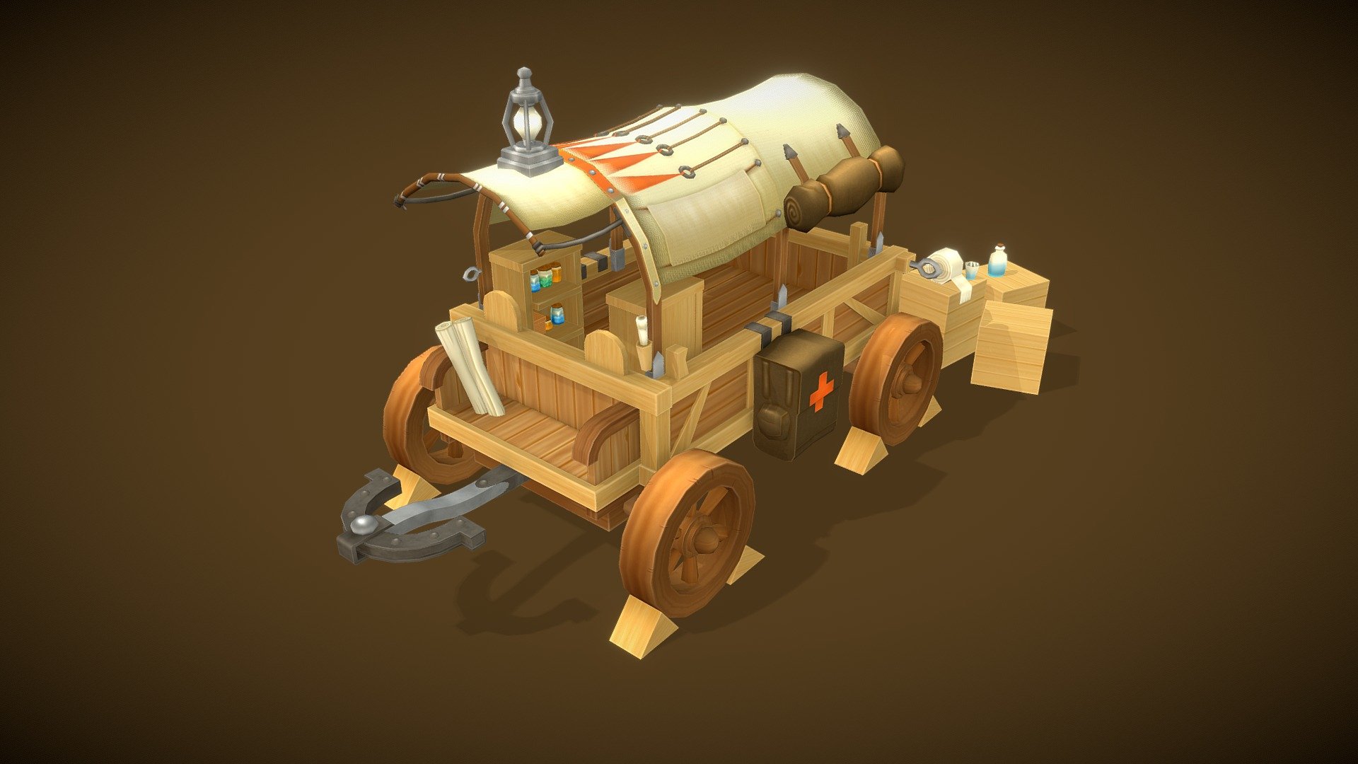 Fantasy Cart - 3D model by Huy Trịnh (@Raykaiser) [b9bffeb] - Sketchfab