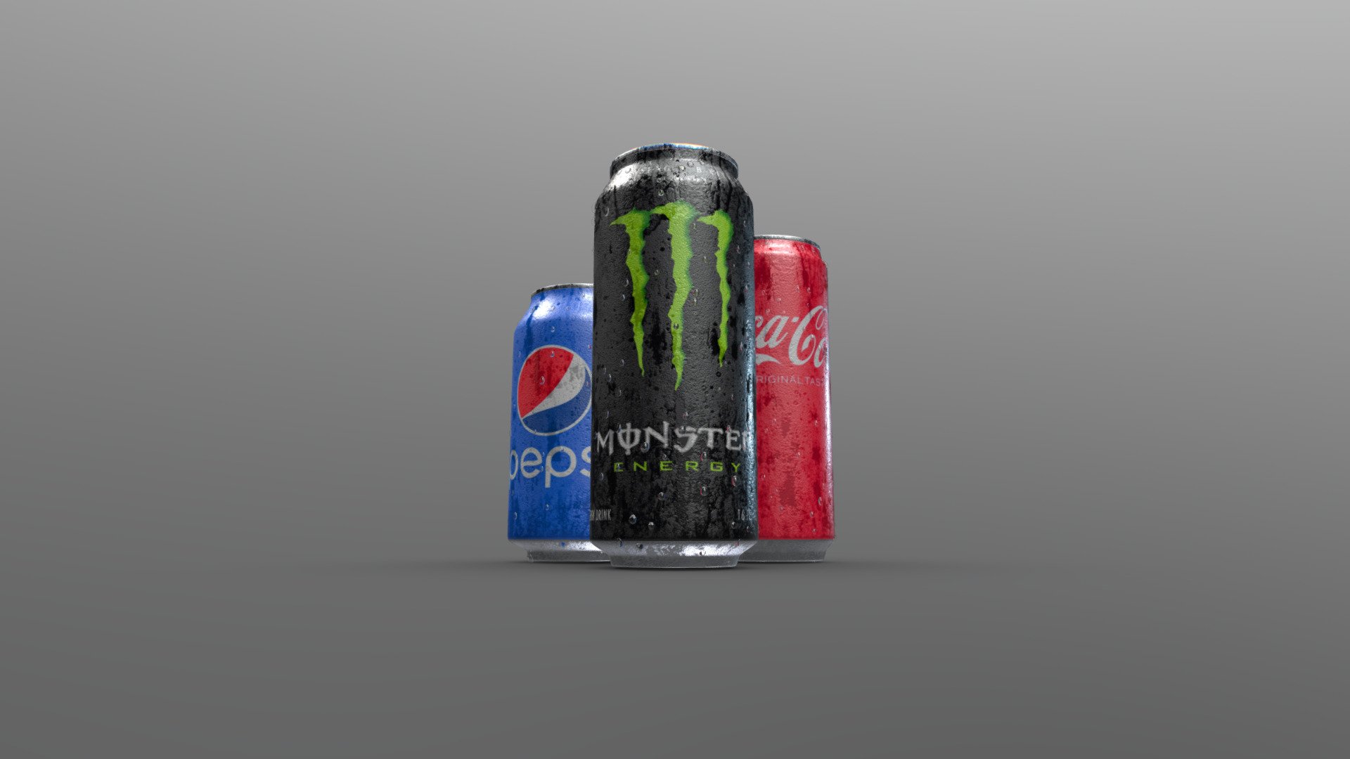 Soda Cans (Coke, Monster, Pepsi) - Buy Royalty Free 3D model by impylse ...