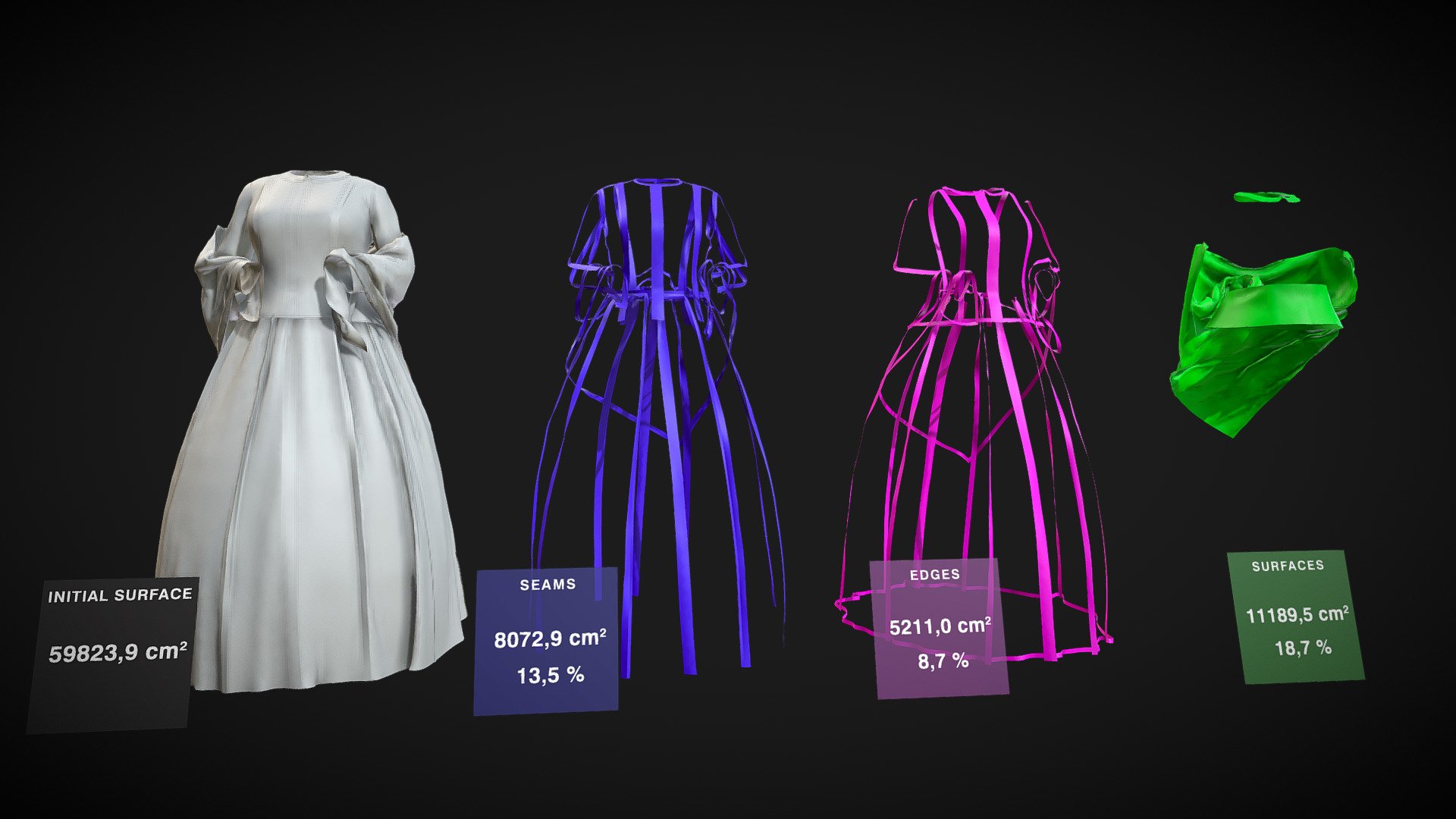 Digital twin of costume #16 – Segmented surface - Download Free 3D ...