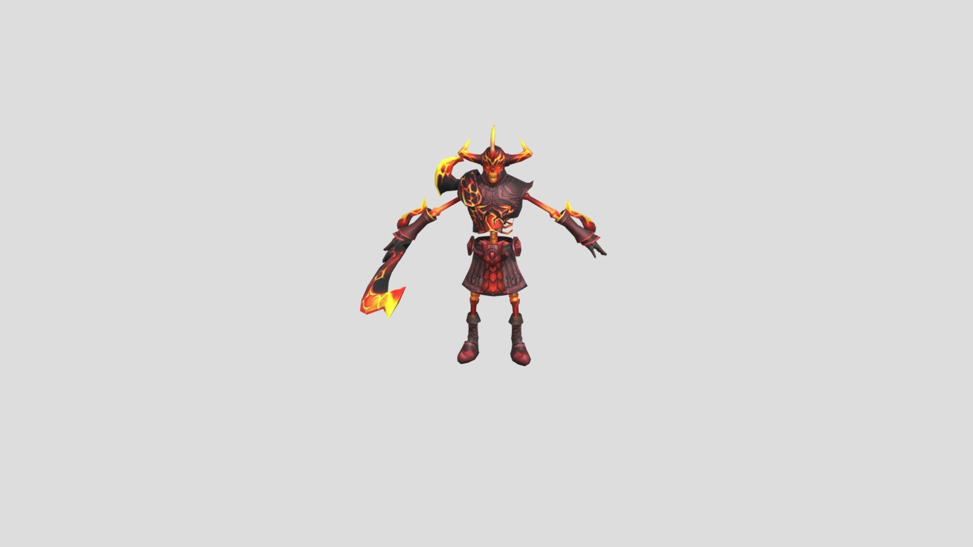 Monster Skeleton Warrior Elite Magma King's raid - Download Free 3D ...