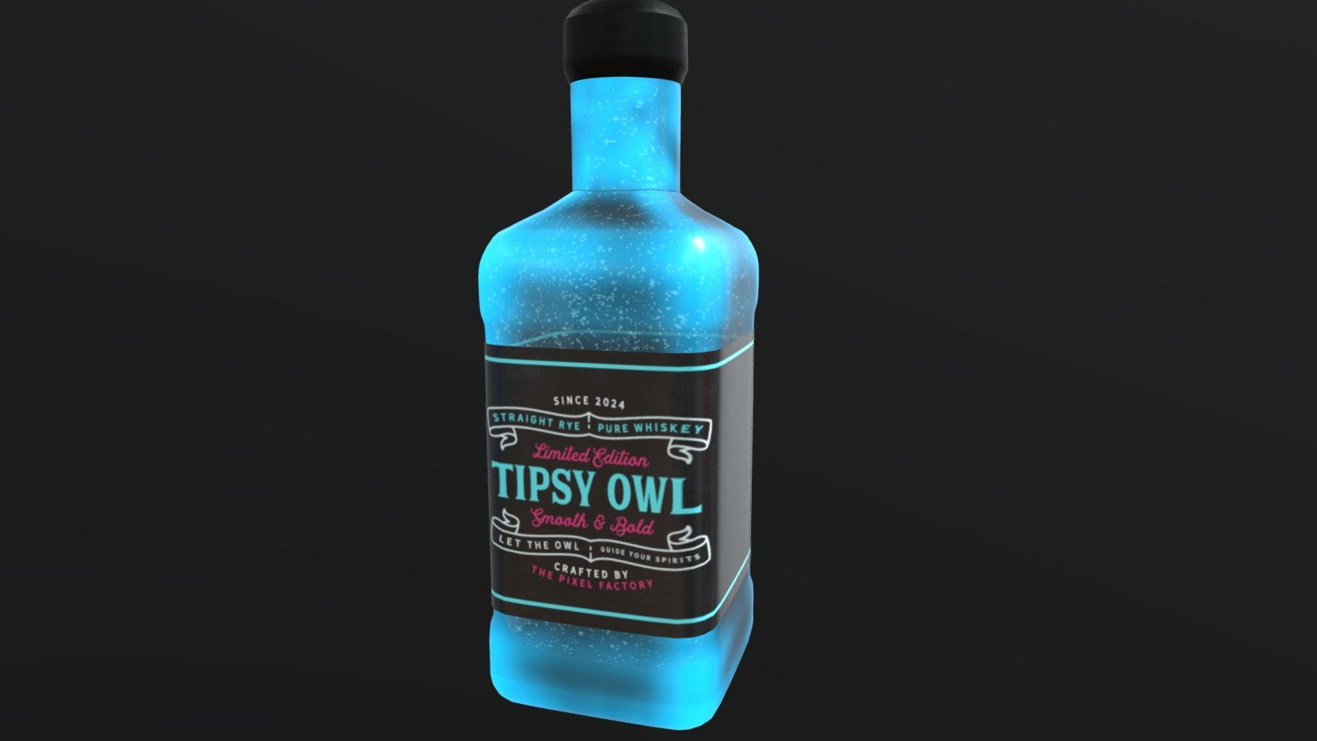 Glowing Liquor Bottle - 3D model by Pixel Factory (@pixel_factory ...