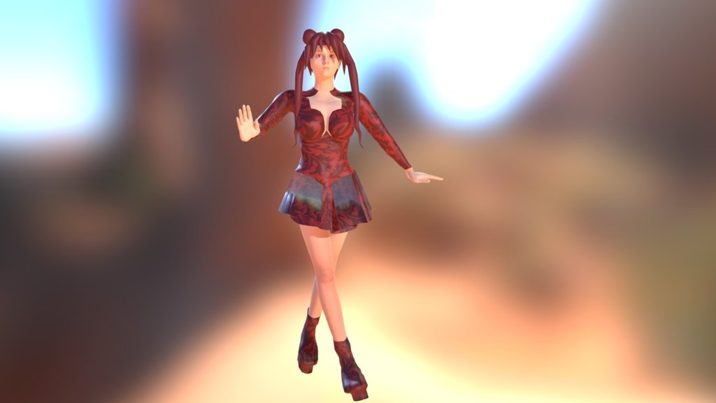 Cute Girl - 3D model by reizibarrientos [b9d8cb8] - Sketchfab