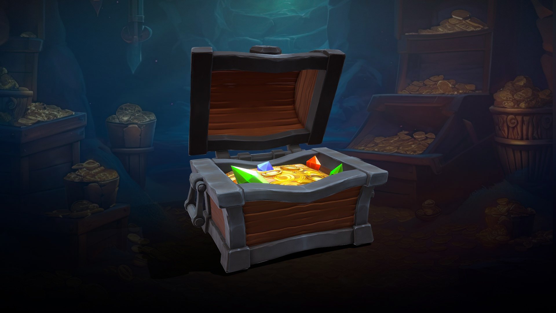Stylized Fantasy Treasure Chest - 3D model by N-hance Studio ...