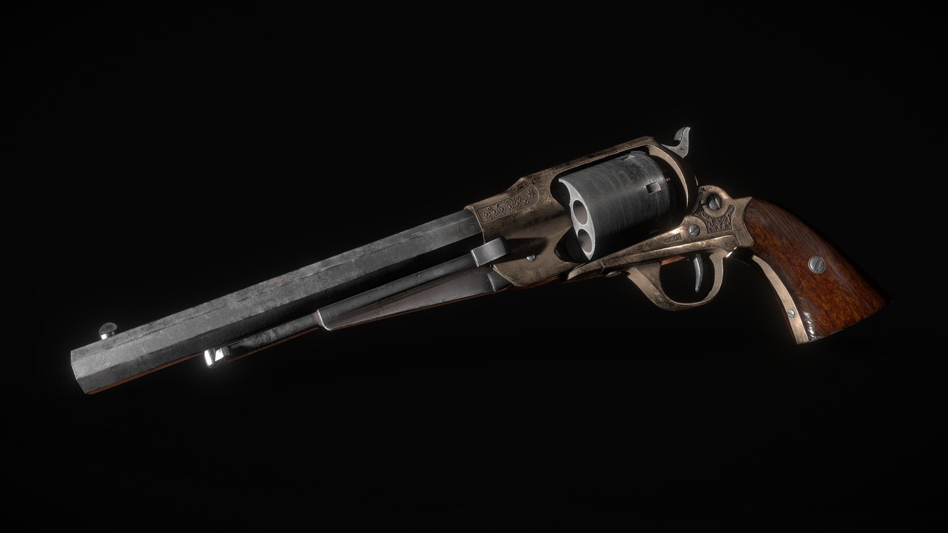 Remington New Model Army - 3D model by ChickenHatMan [b9dae25] - Sketchfab