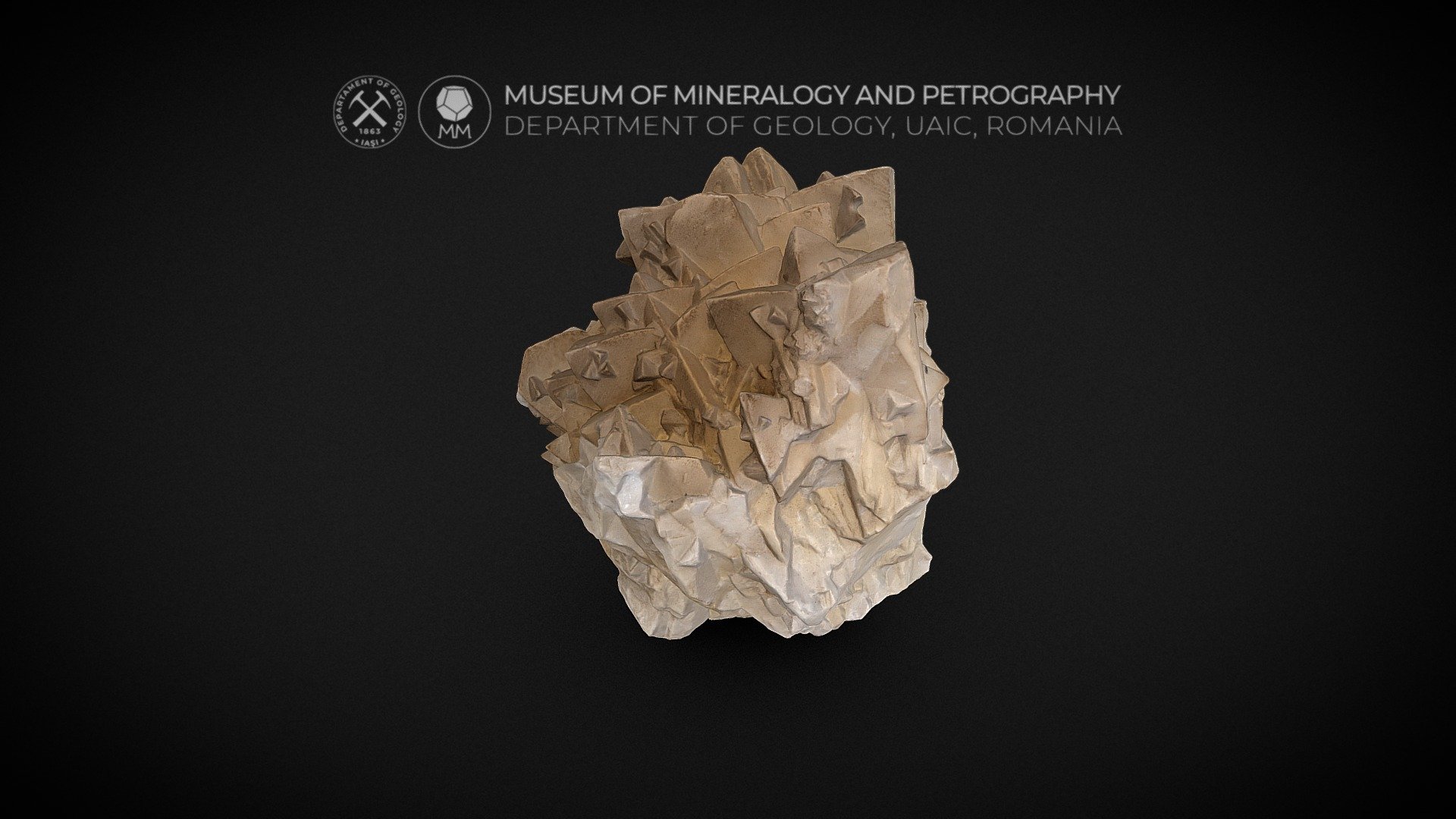 Calcite crystals (trigonal trapezohedrons) - 3D model by Museum of ...