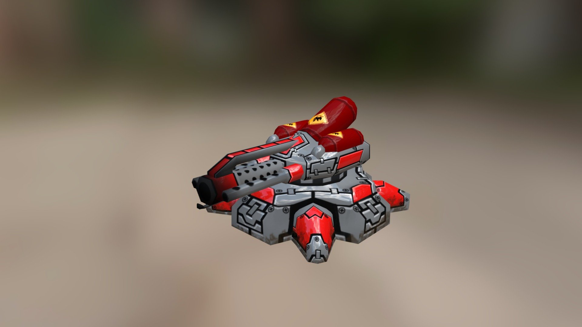 Fire turret - 3D model by victor_holy [b9e391a] - Sketchfab