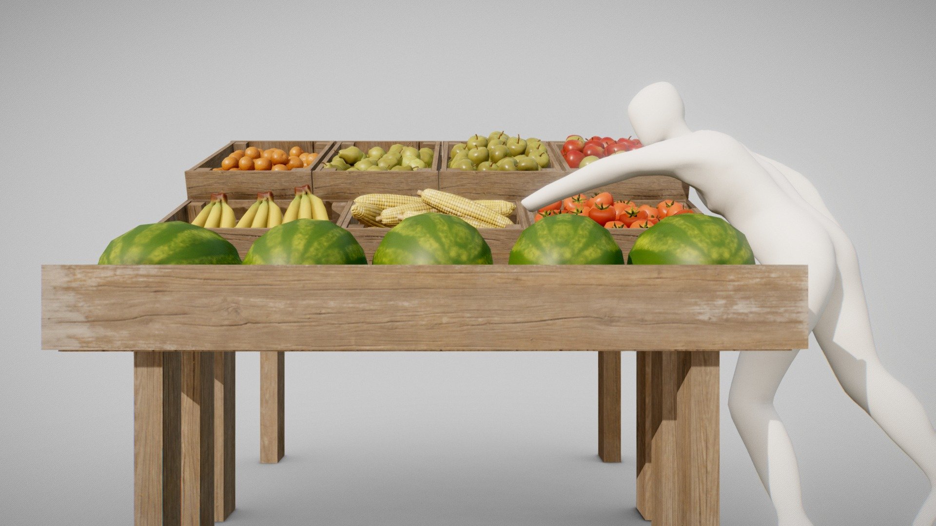 Fruit Stand - 3D model by begajaco [b9e51ee] - Sketchfab