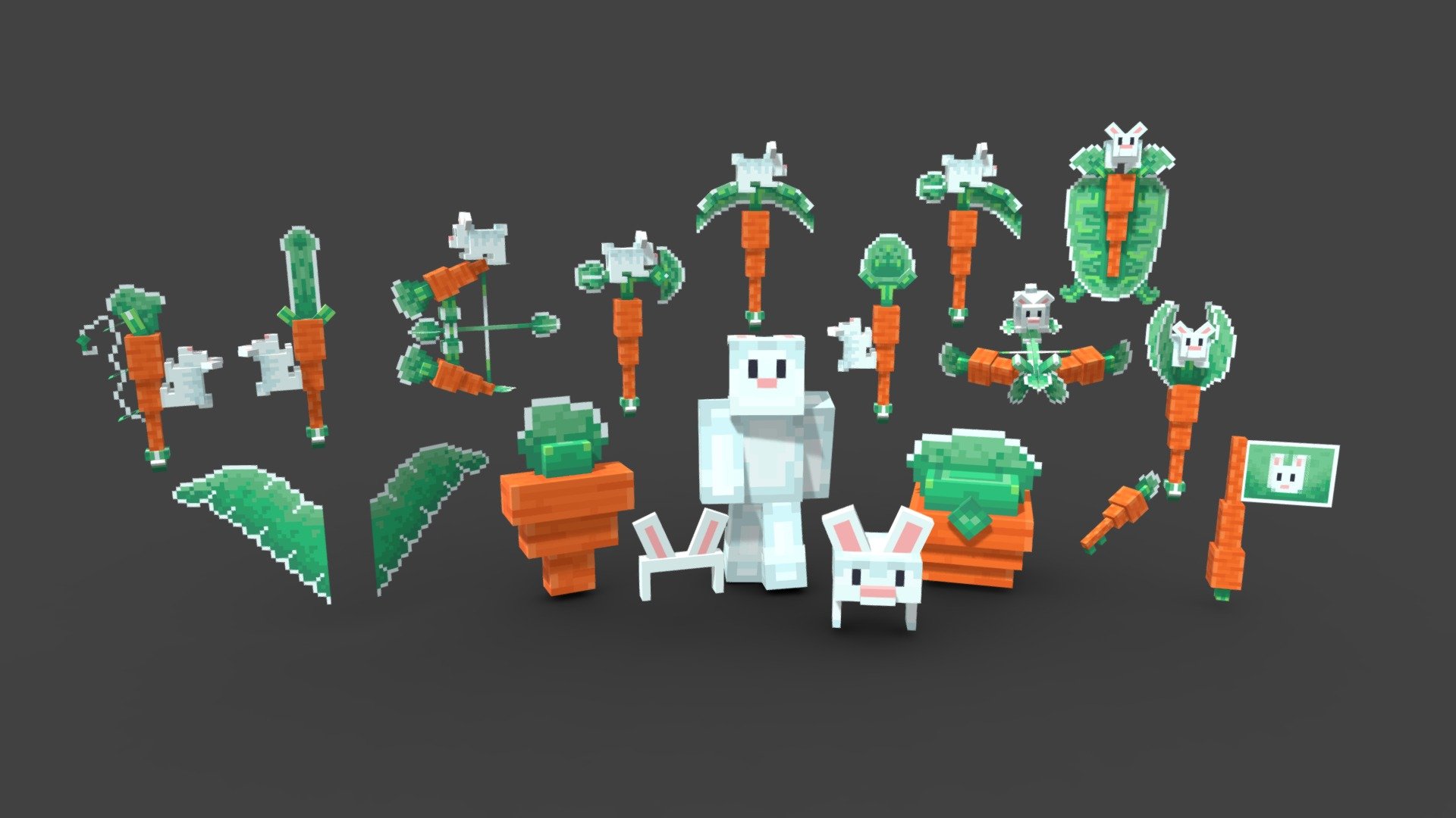 Easter Pack | Made for Minecraft - 3D model by iPlexity [b9e6386] - Sketchfab