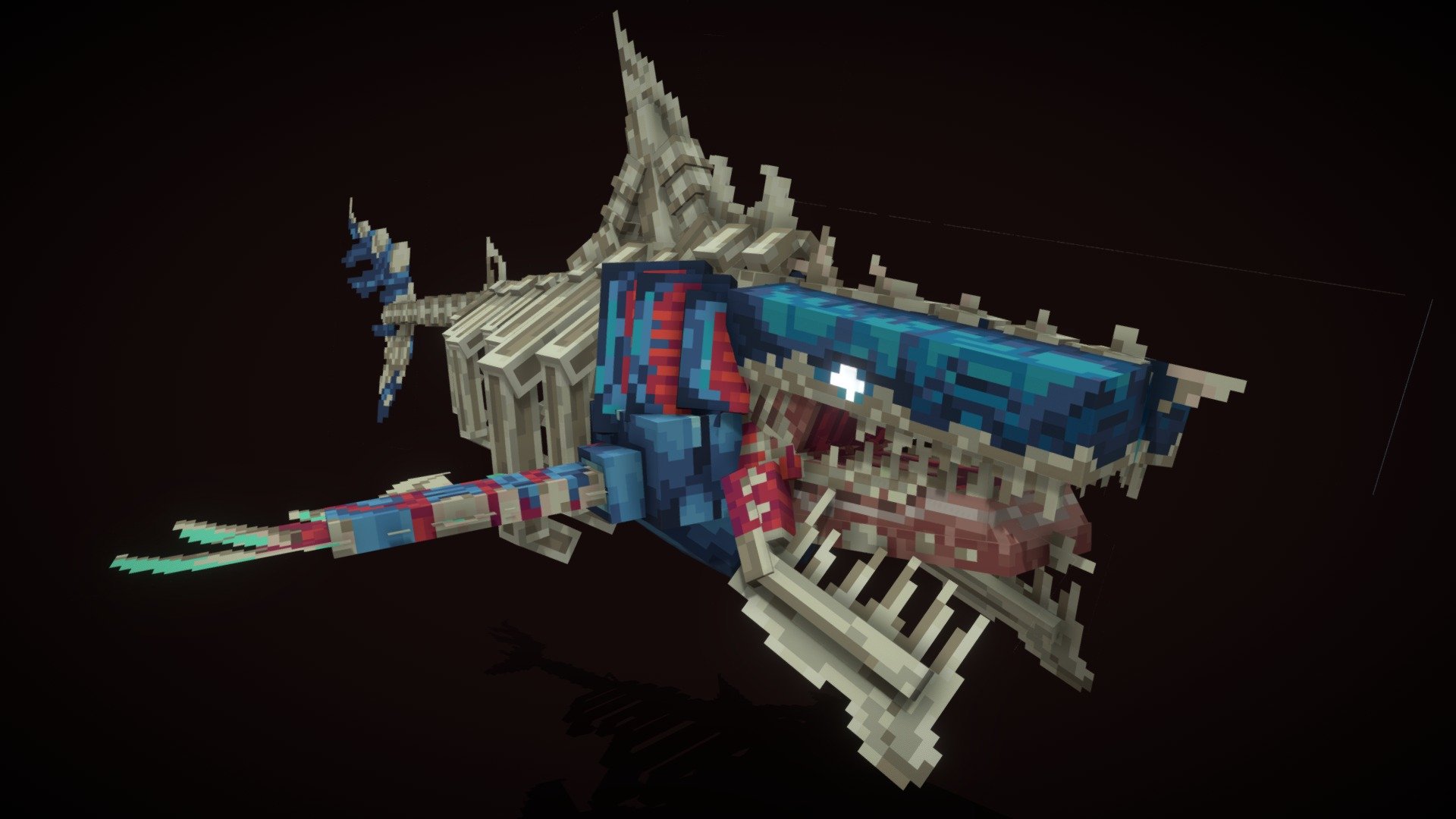 [ Entity 001 ] Sea Creature - Mutant shark - 3D model by down ...