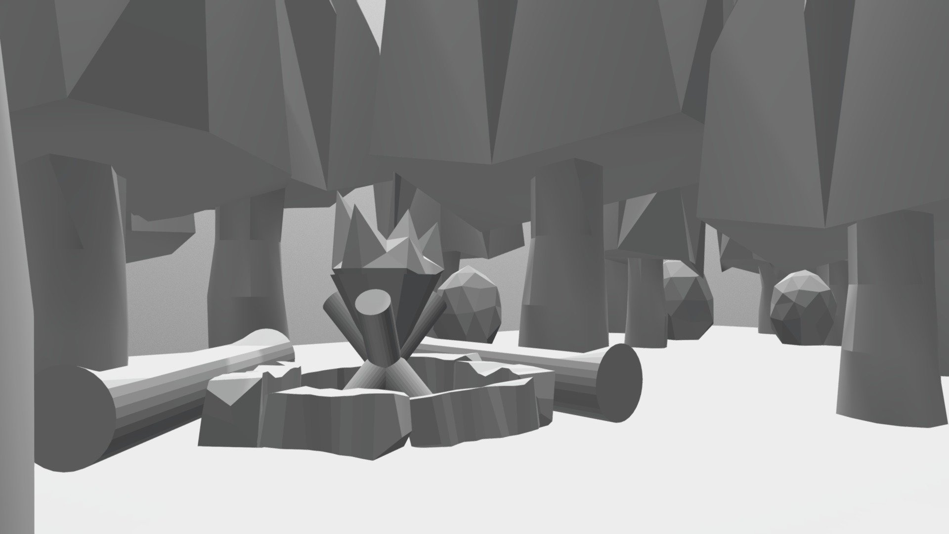 Basic Forest Environment, Idea (Game Concept) - 3D model by Glyst ...