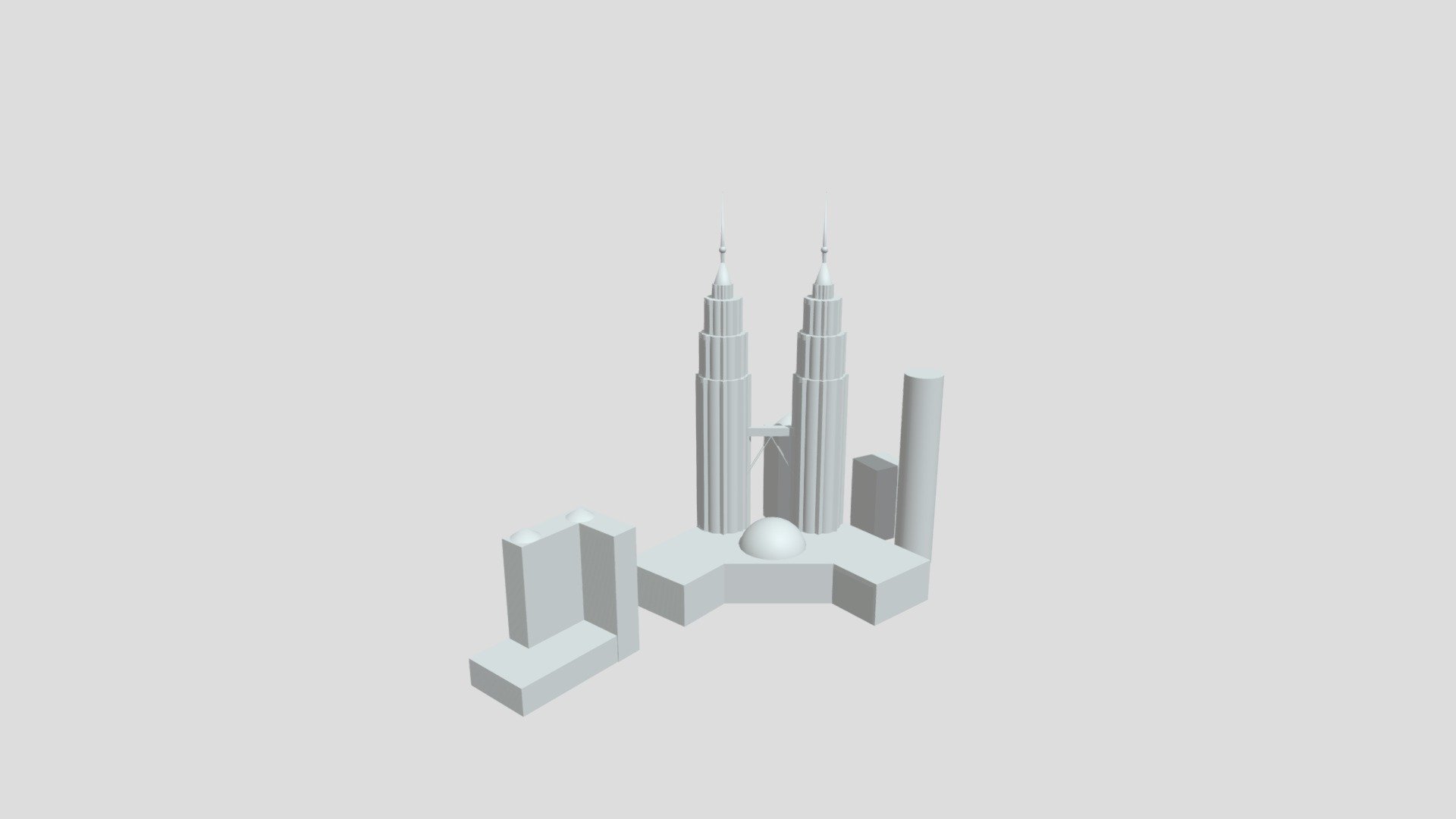 Environment Blockout - Petronas Twin Towers - Download Free 3D model by allyziyuanchin [b9eb54e ...
