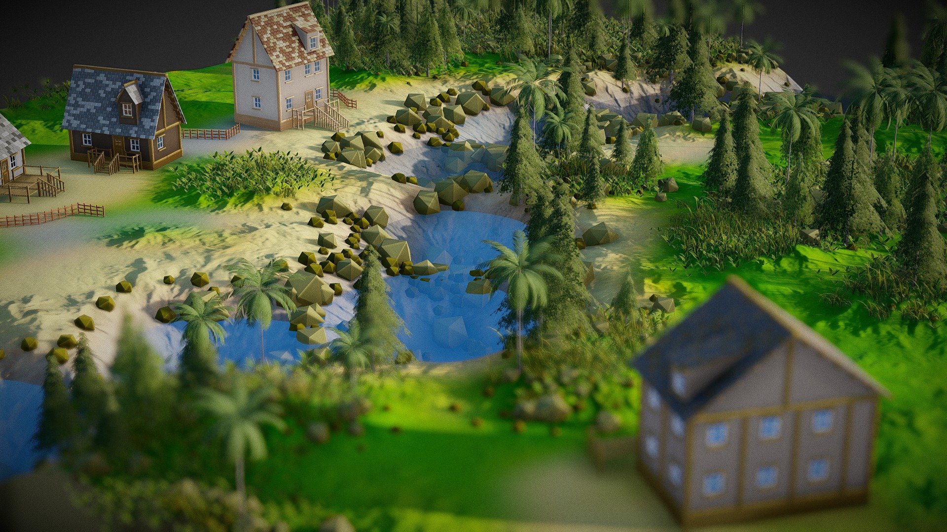 Toon Terrain 001 - Buy Royalty Free 3D model by Giimann [b9ecd28] - Sketchfab Store