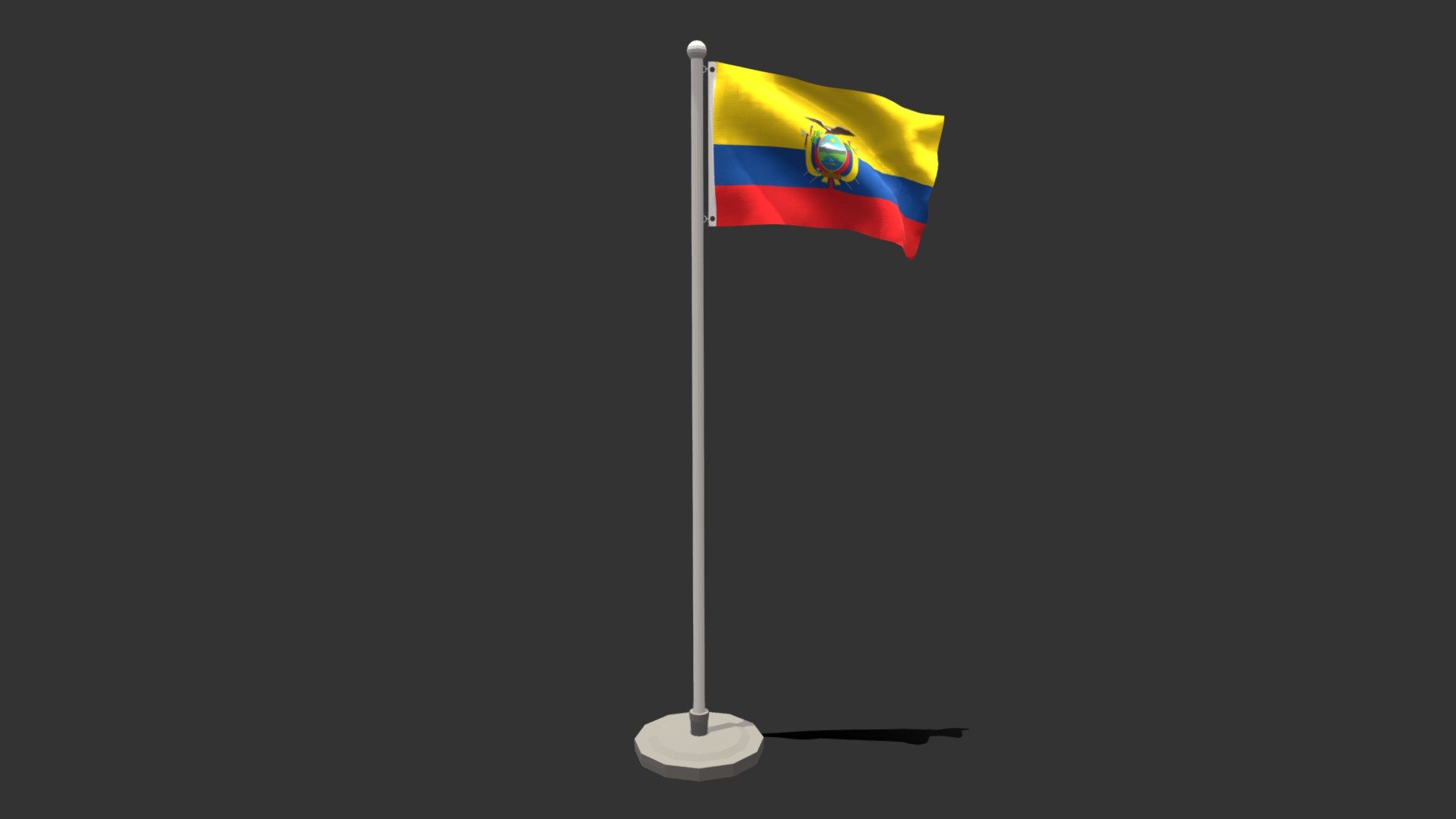 Low Poly Seamless Animated Ecuador Flag - Buy Royalty Free 3D model by ...