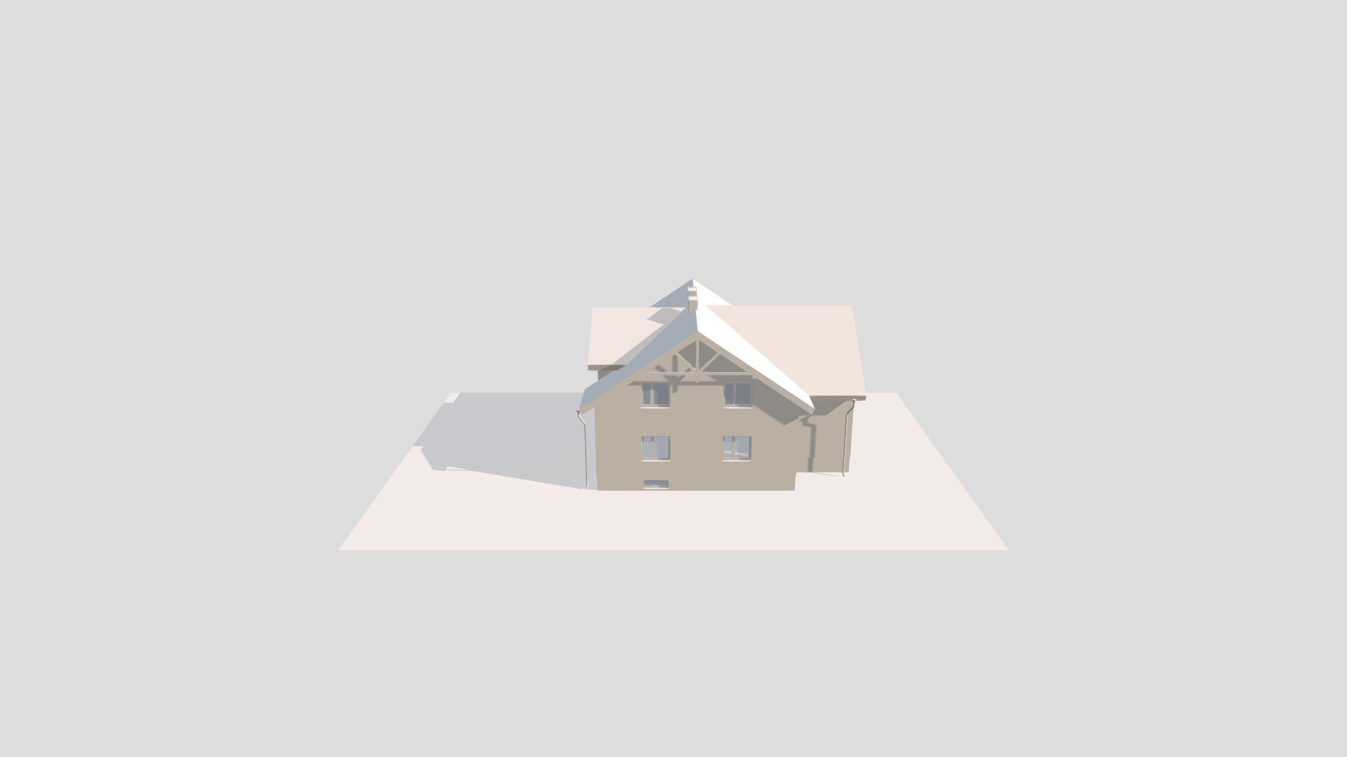 Detached house - 3D model by k.ladutska [b9ee84b] - Sketchfab