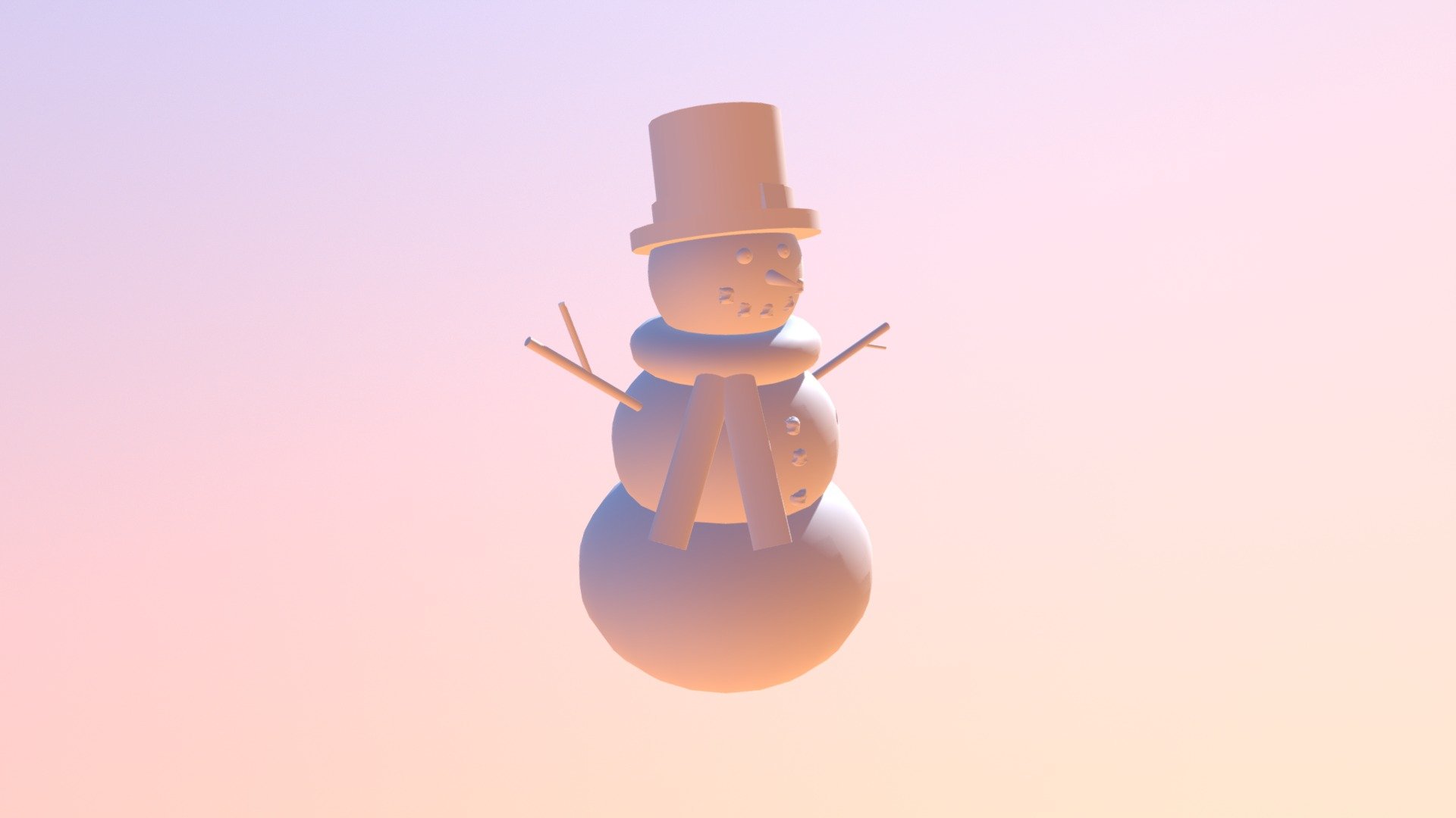 Snowman - 3D model by garrettkunde [b9f07e5] - Sketchfab