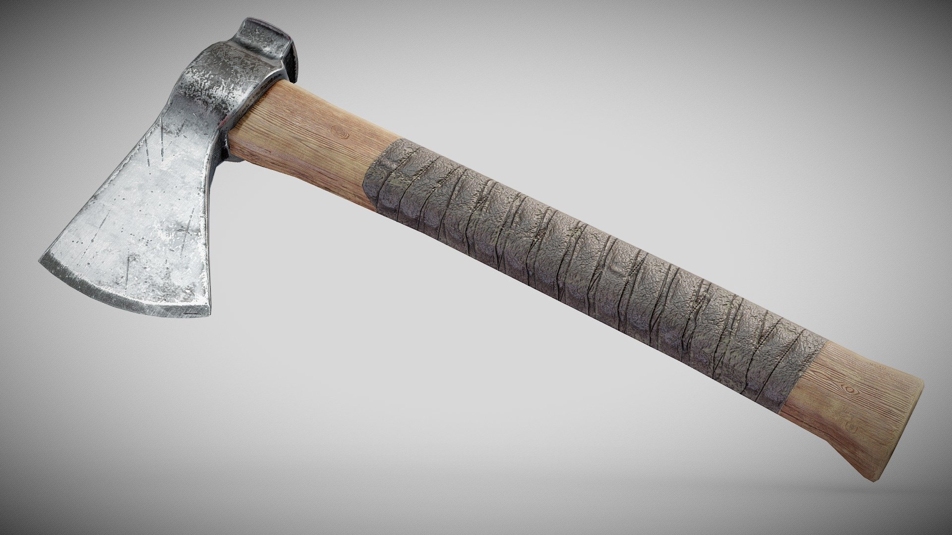 crafted scratched iron Hatchet axe tool er1 - Buy Royalty Free 3D model ...