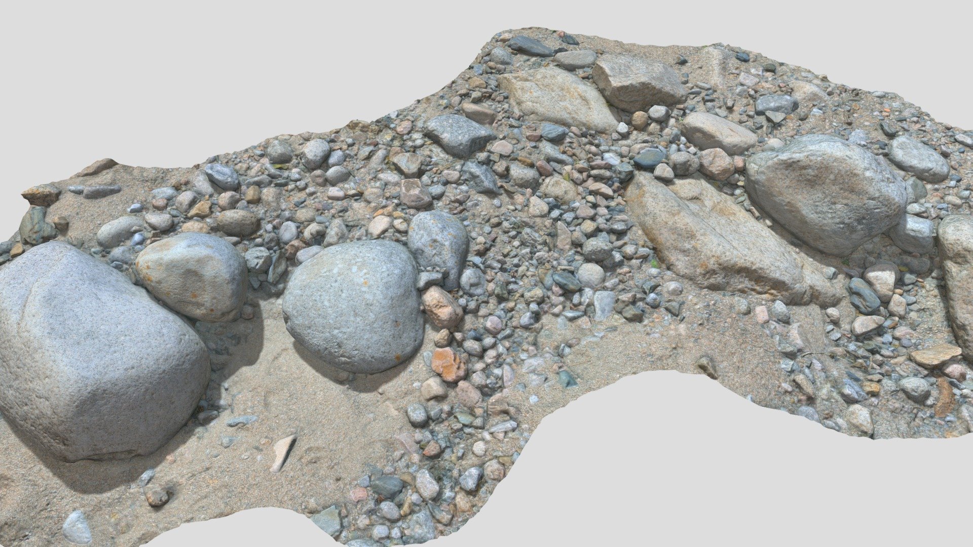 River Stone Pebbles Sand Rocks Scan - Buy Royalty Free 3D model by Pers ...