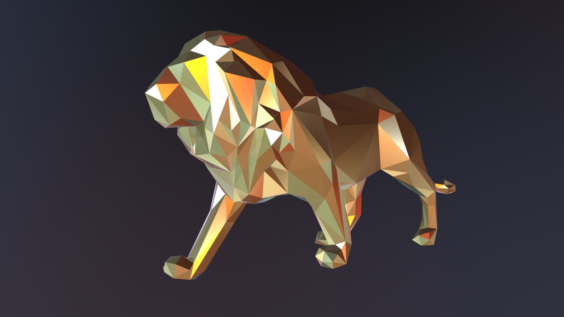 LION LOWPOLY - Buy Royalty Free 3D model by DTA DESIGN STUDIO ...