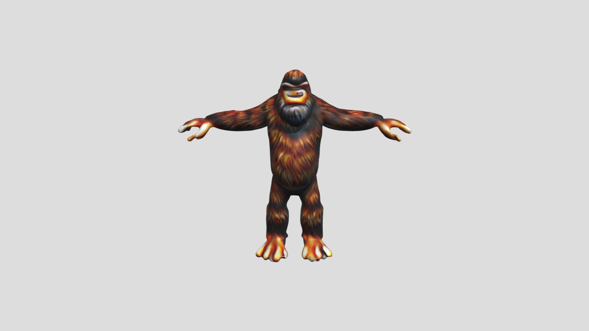 Hand-Painted Stylized Bigfoot 3D Model in T-Pose - Download Free 3D ...