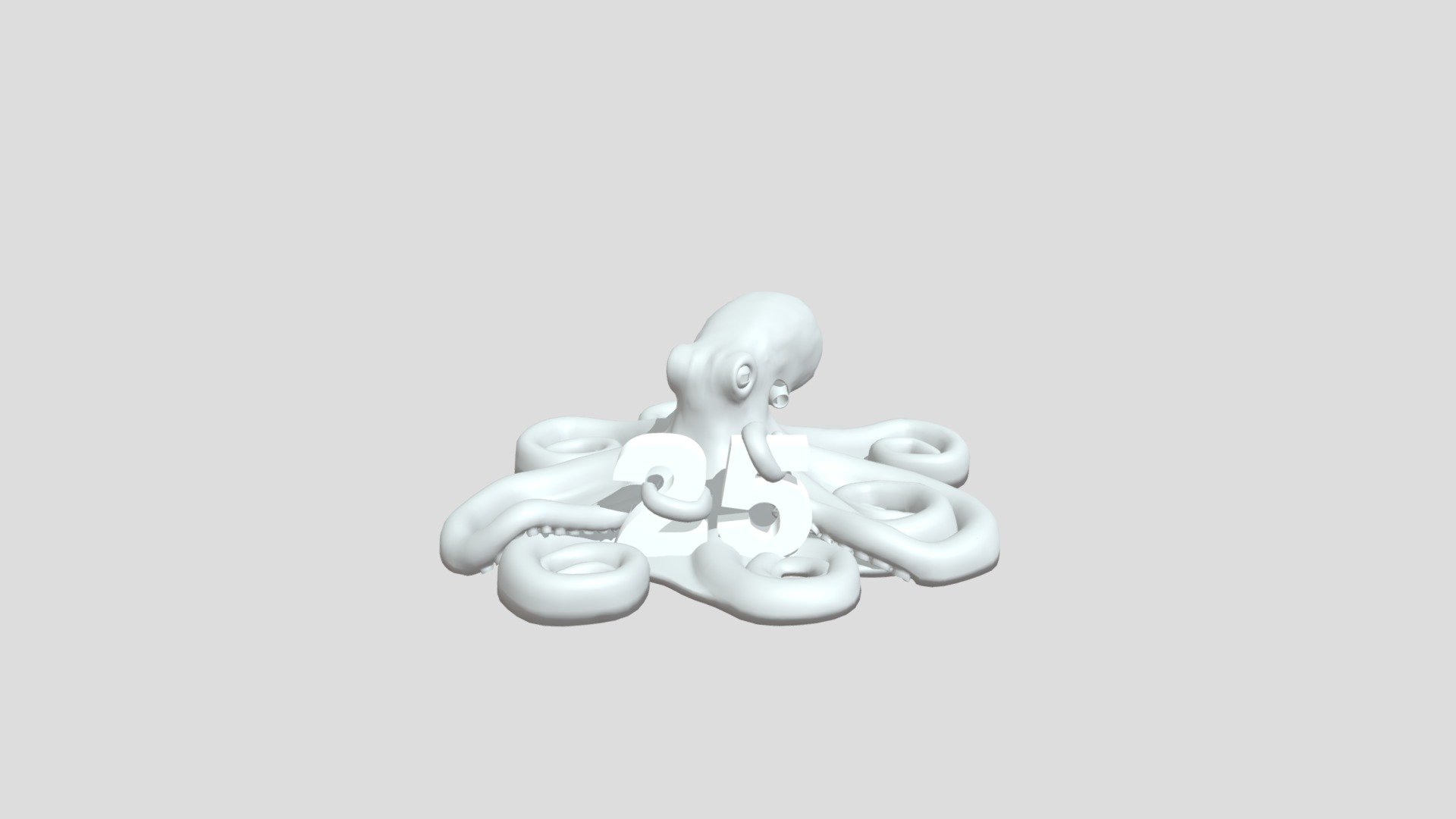 25th Anniversary Octopus - 3D model by ChrisPatstone [b9f450d] - Sketchfab