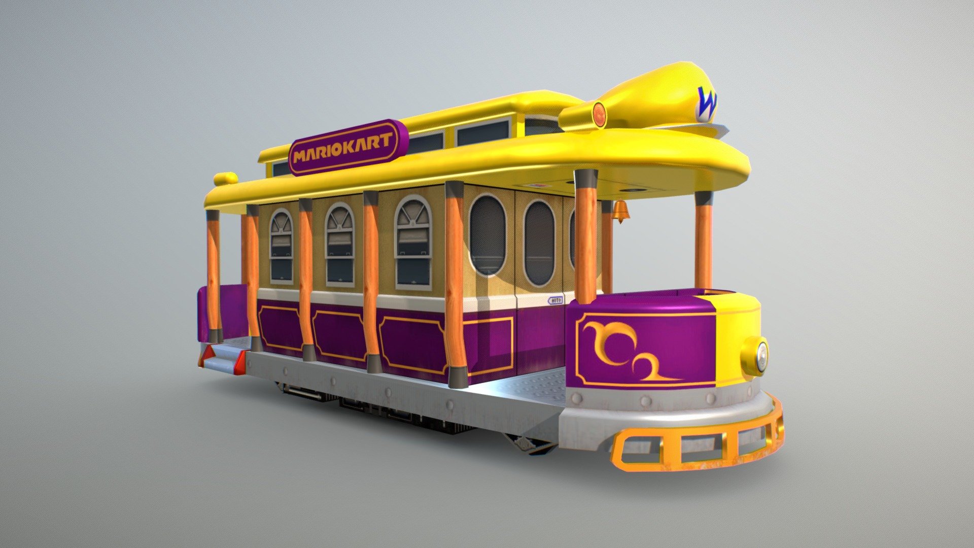 Trolley Car (Wario) - Mario Kart 8 - Buy Royalty Free 3D model by ...