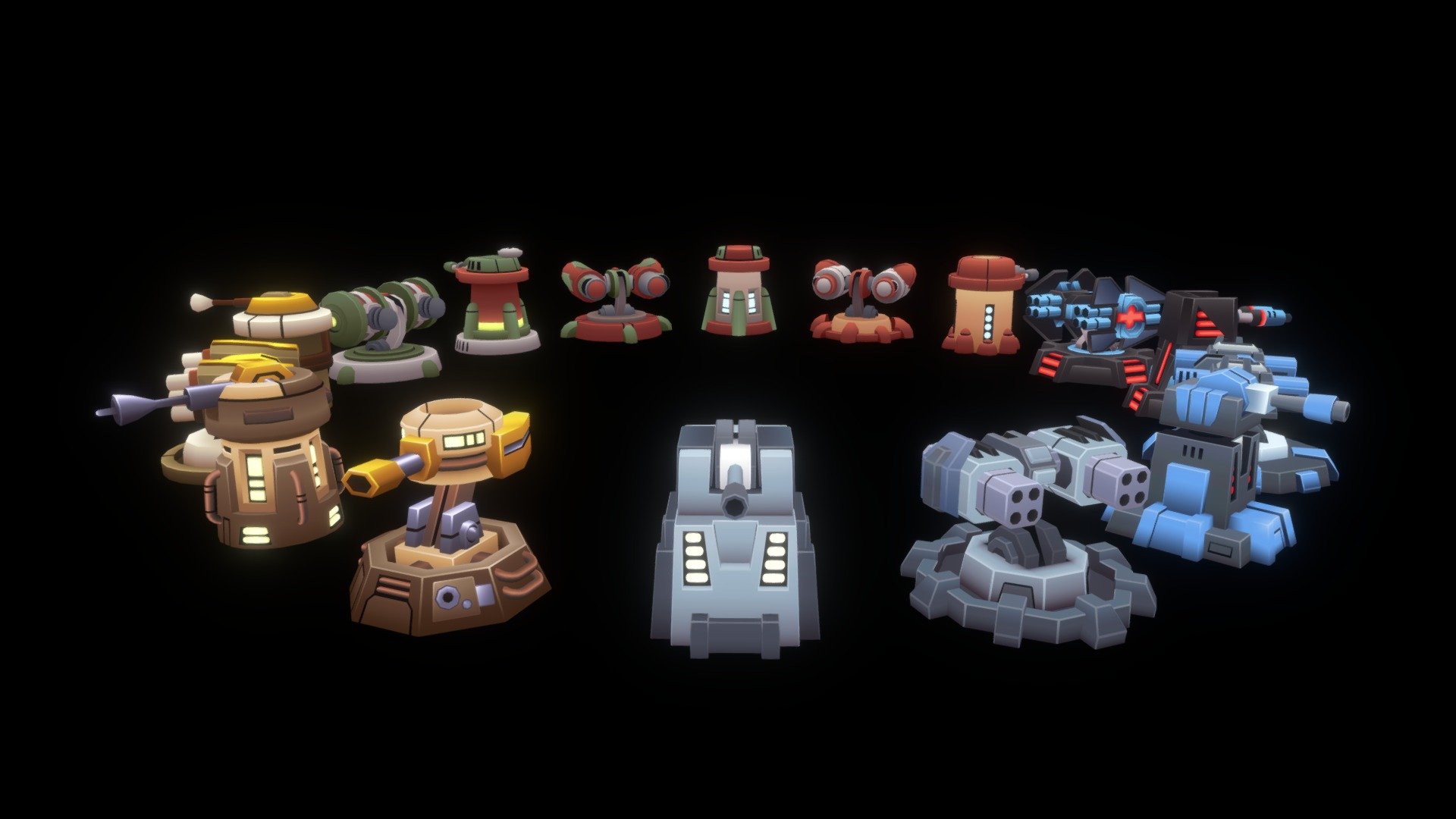 Star Wars: Commander - Low Poly Turrets - 3D model by Vicente Moscardó ...
