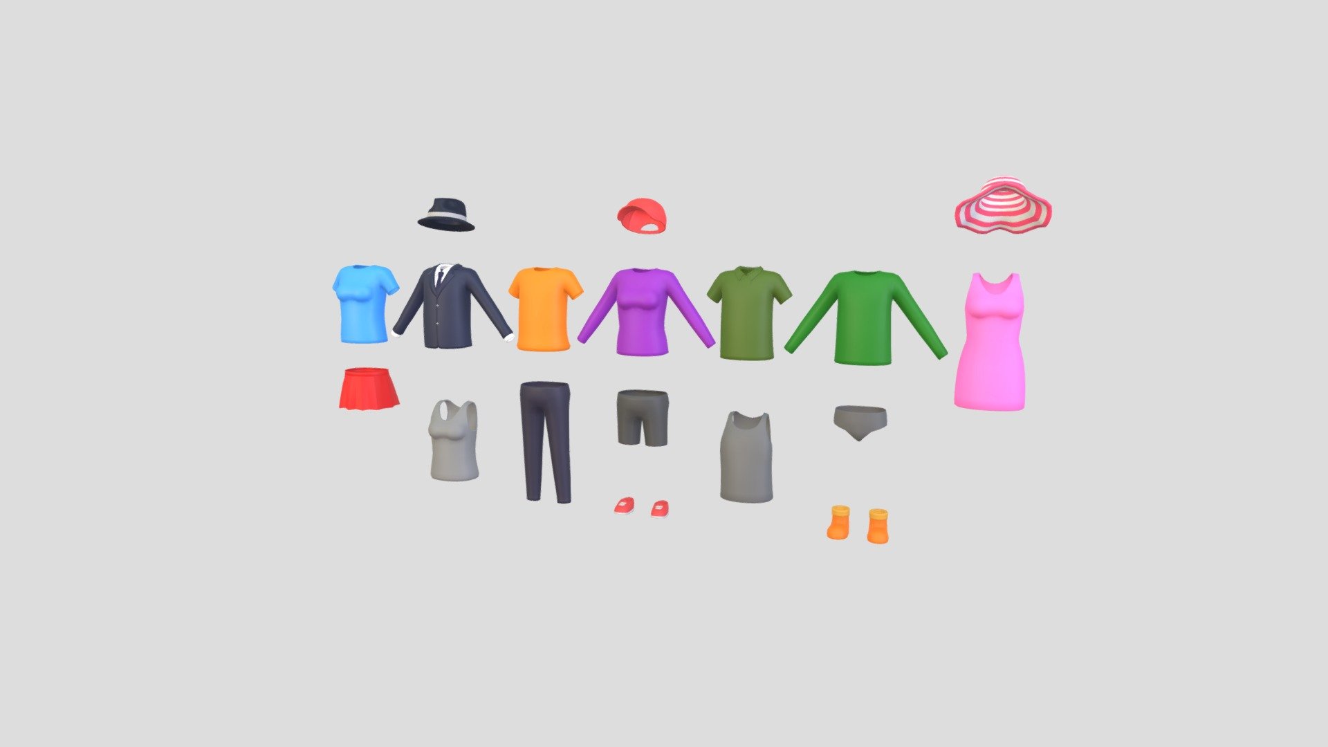 Pack010 Simple Clothing - Buy Royalty Free 3D model by BaluCG [b9fa70c ...